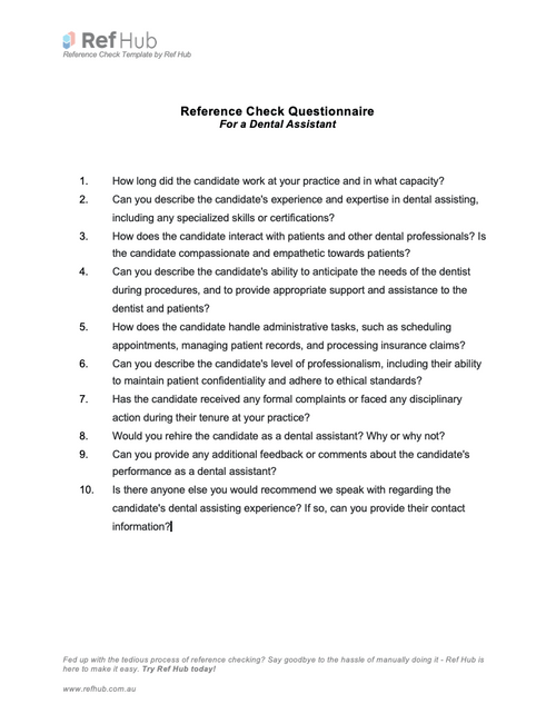 Free Reference Check Templates | Download Now