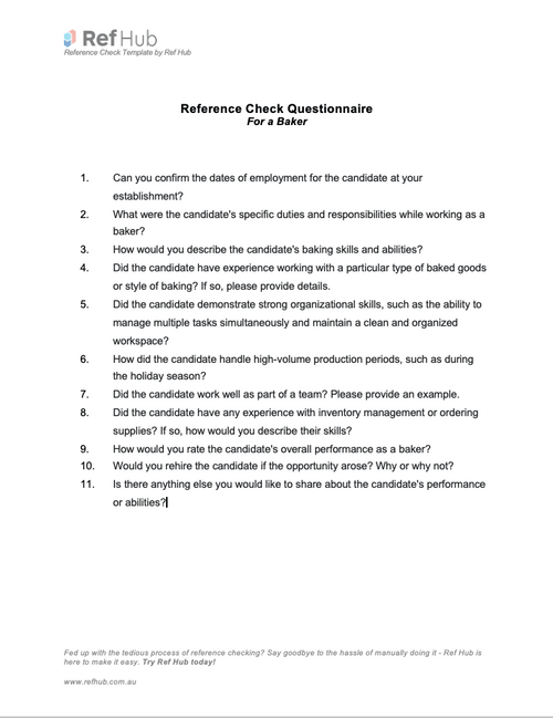 Free Reference Check Templates | Download Now