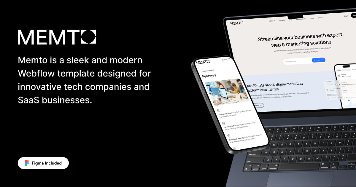 Memto - Webflow Ecommerce website template