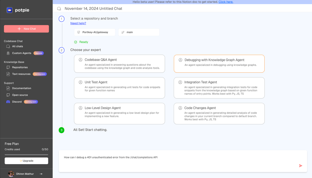 potpie - ai agents for your codebase in minutes