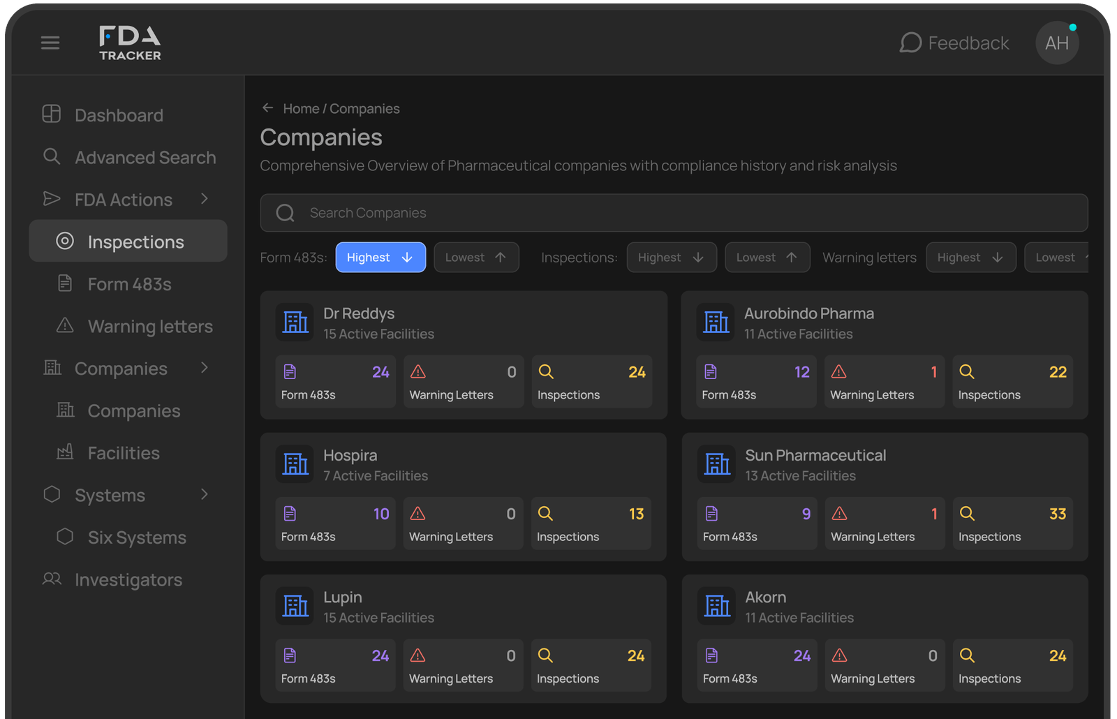 FDA Tracker | Free FDA form 483 Database & Investigator Insights