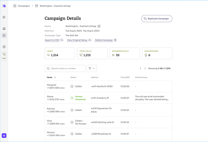 Prop AI - The AI phone agent for real estate Investors.