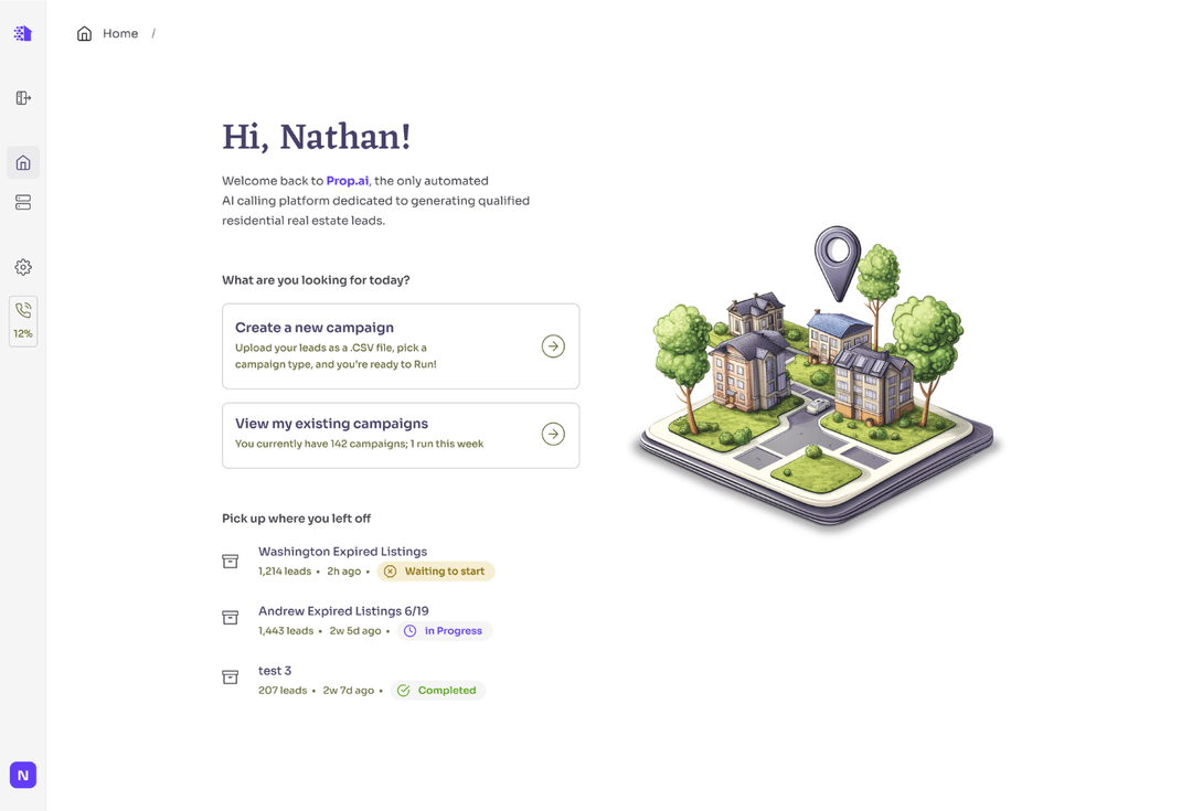 Prop AI - The AI phone agent for real estate Investors.