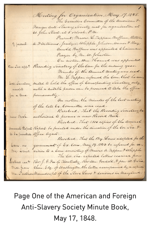 Nineteenth Century Abolition: American and Foreign Anti-Slavery Society ...