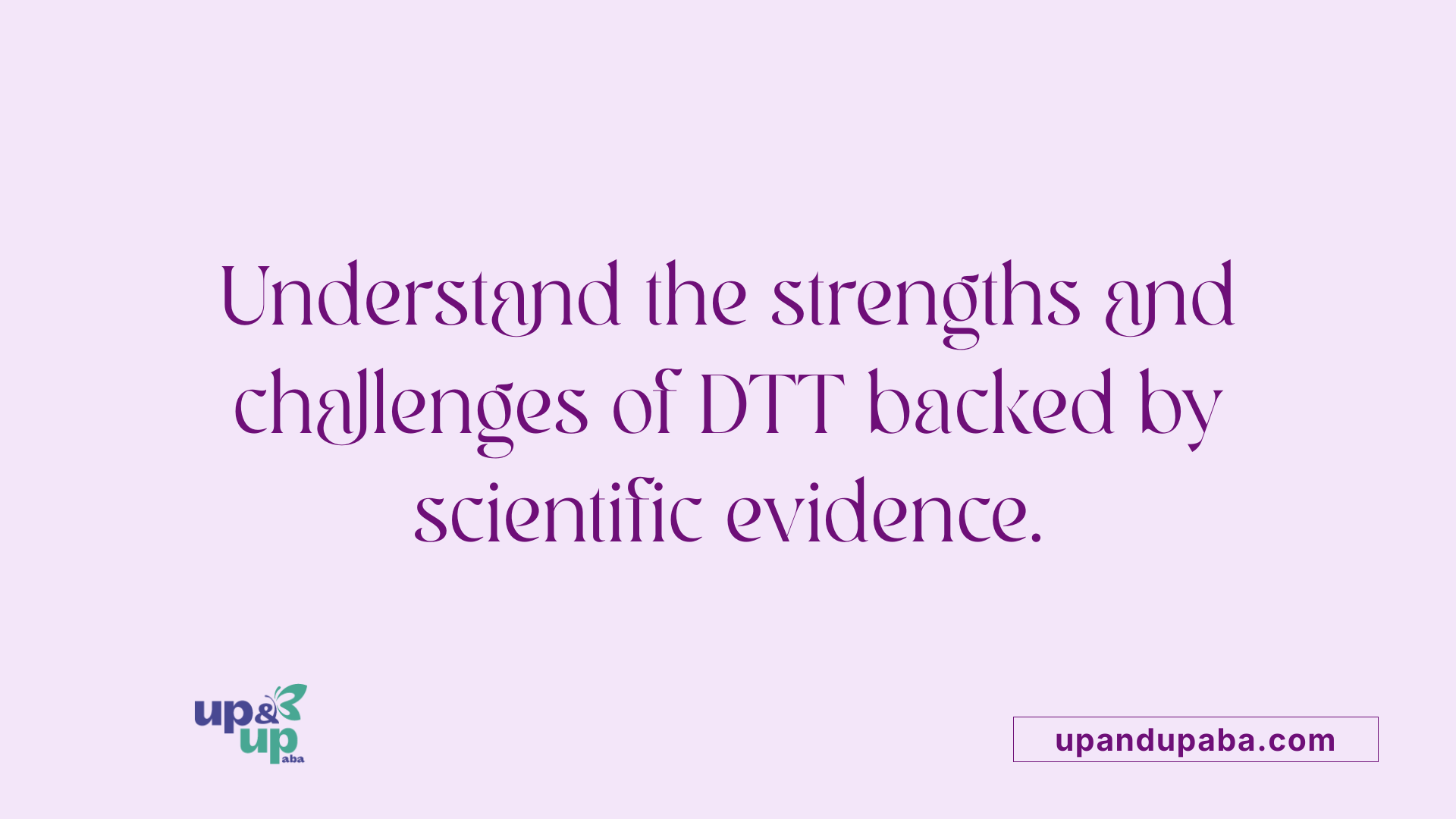 Autism Discrete Trial Training - Up & Up ABA