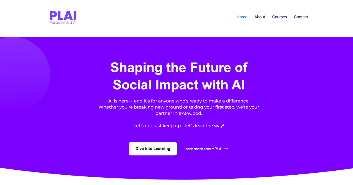 PLAI - Purpose Led AI