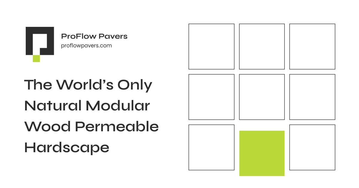 ProFlow Pavers — Natural Modular Wood Permeable Paving