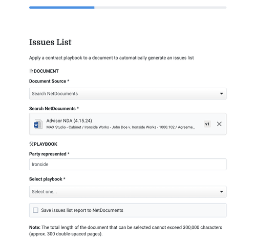 Issues List Generator • Legal Apps • Apply Generative AI to Law Practice