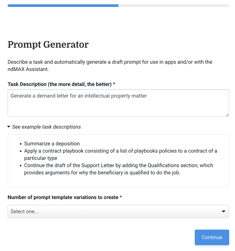 Prompt Generator • Legal Apps • Apply Generative AI to Law Practice