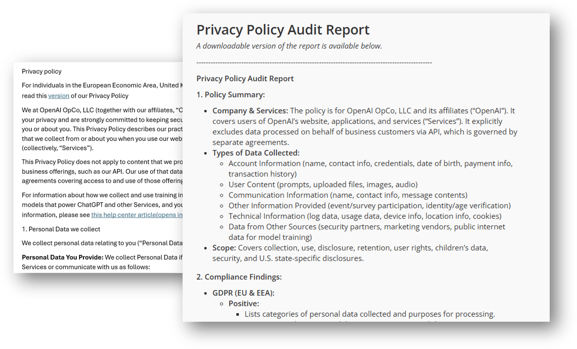 Privacy Policy Analyzer • Legal Apps • Apply Generative AI to Law Practice