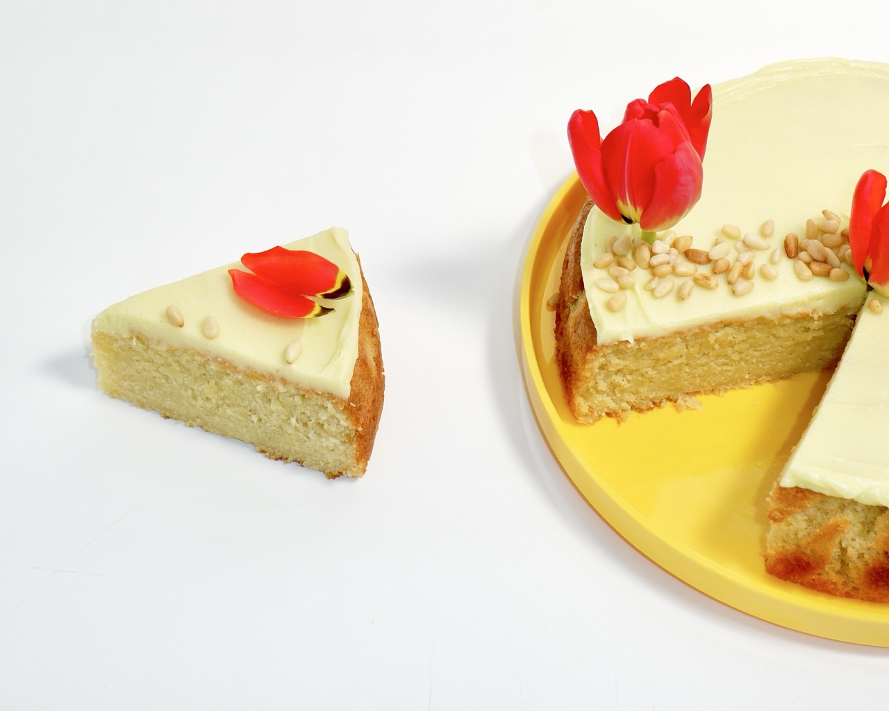 EVOO cake with EVOO whip