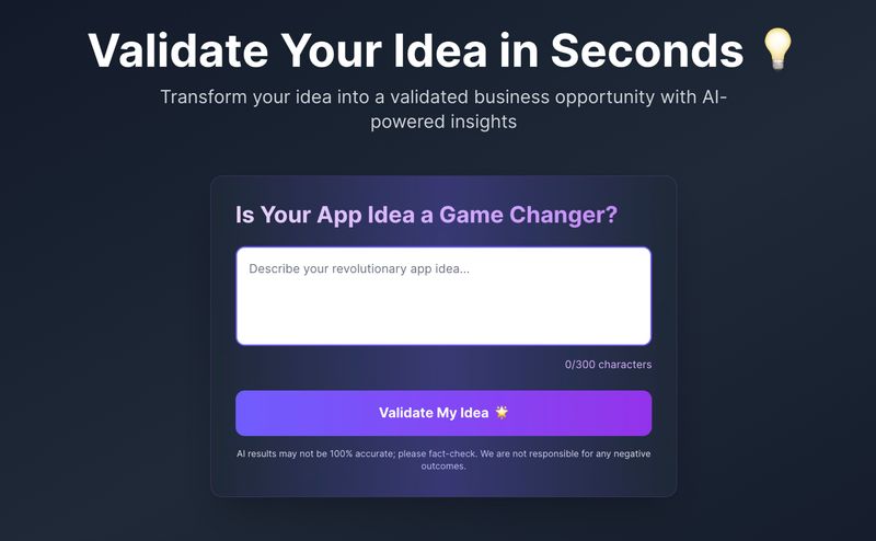 Startup Idea Validator AI - Free