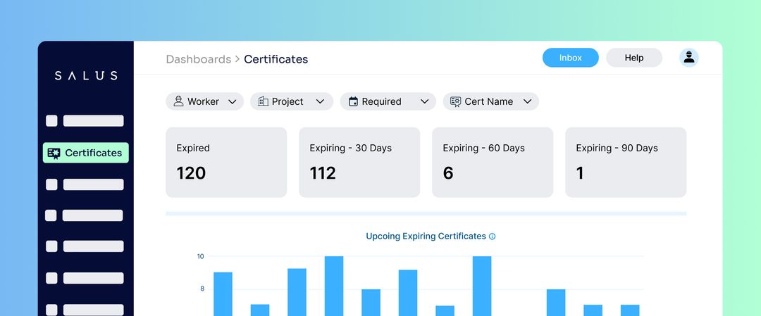 Certificate Management for Construction | SALUS Construction Safety Software