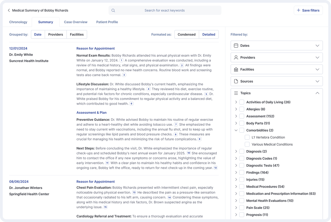 Ai Generated Medical Record Chronologies And Summaries