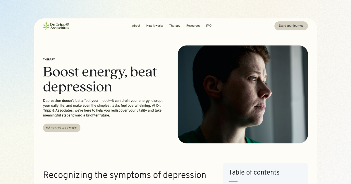 Boost Energy, Beat Depression | Dr. Tripp & Associates