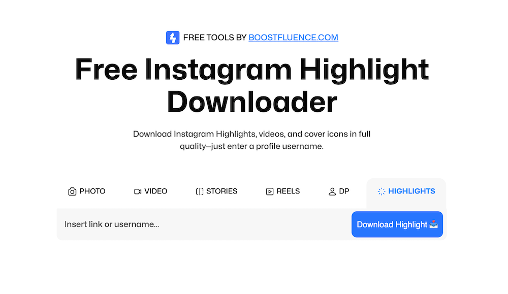 Instagram Highlight Downloader – Free HD Tool