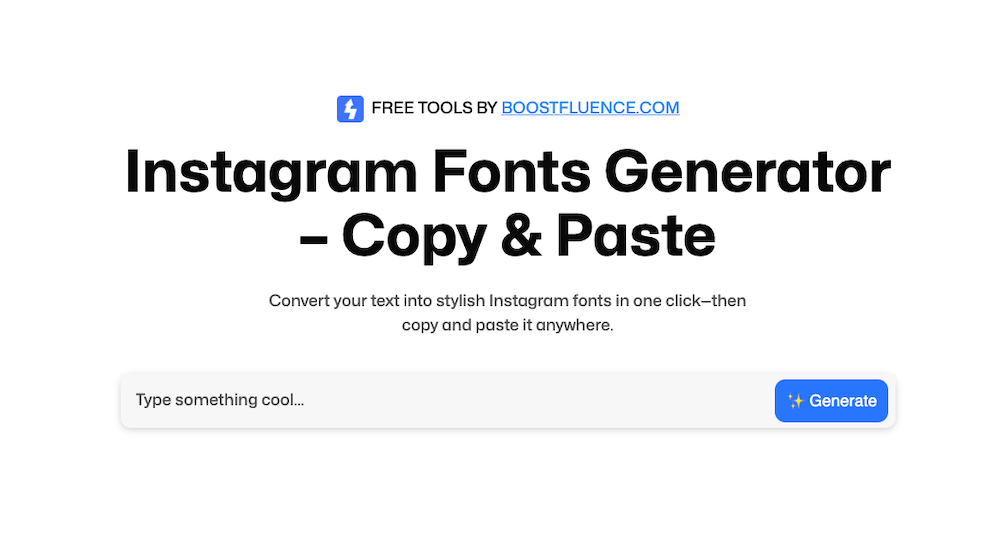 Instagram Fonts Generator – Copy & Paste