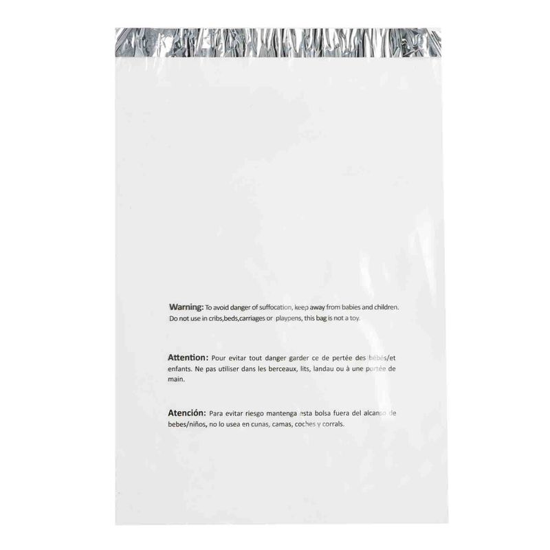 Clear Polybag with Suffocation Warning – Printed in Three Languages