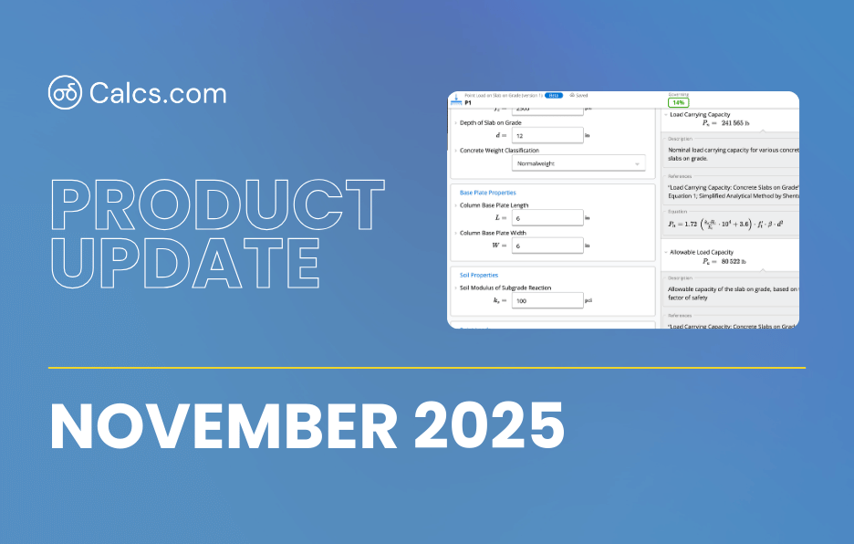 What's New at Calcs.com? (November 2025)