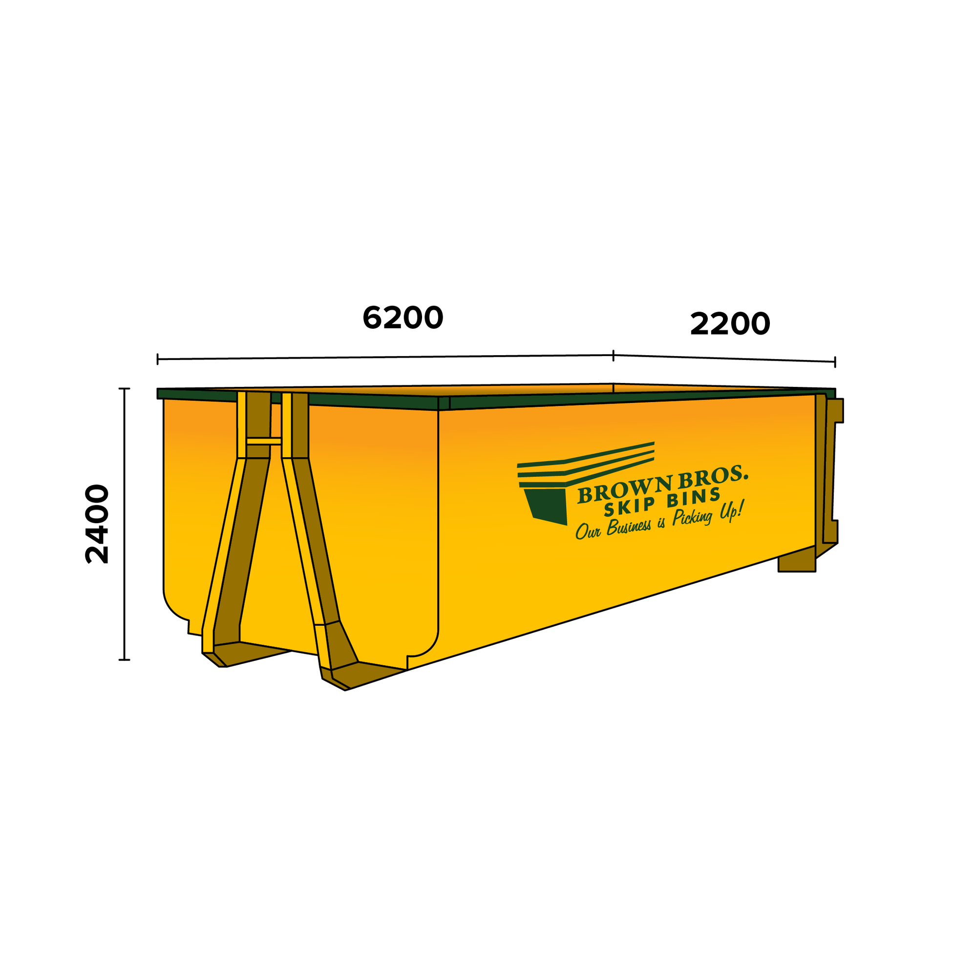 30m³ Hook Skip Bin - General Waste Bins | Brown Bros. Skip Bins