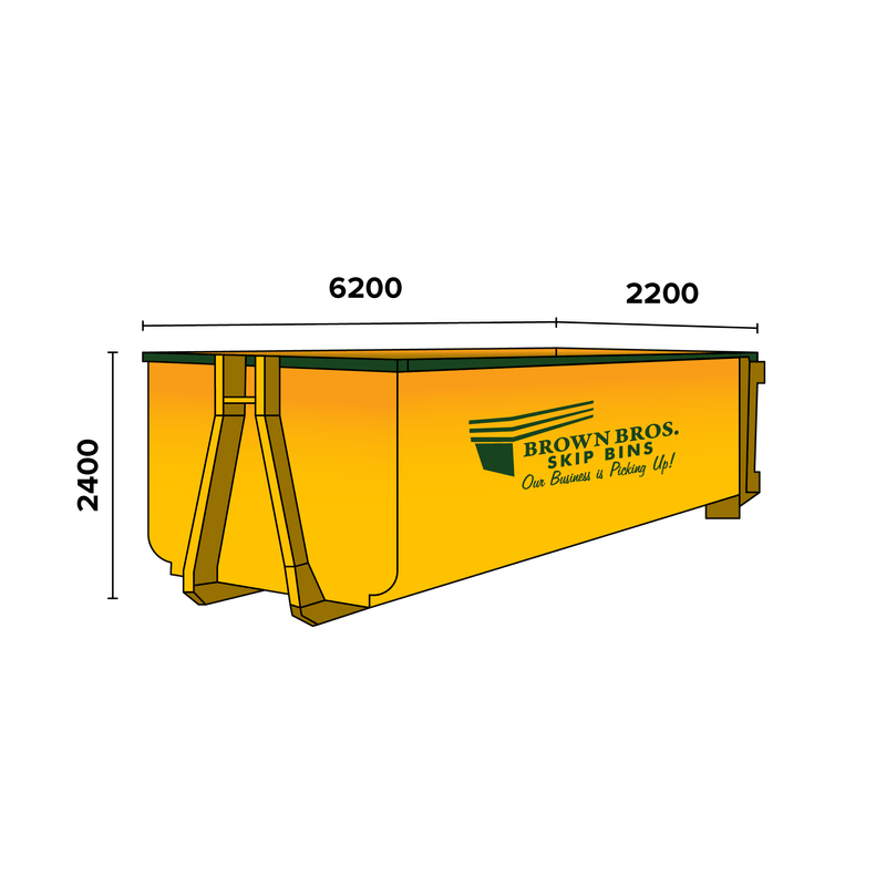 30m³ Hook Skip Bin - General Waste Bins | Brown Bros. Skip Bins