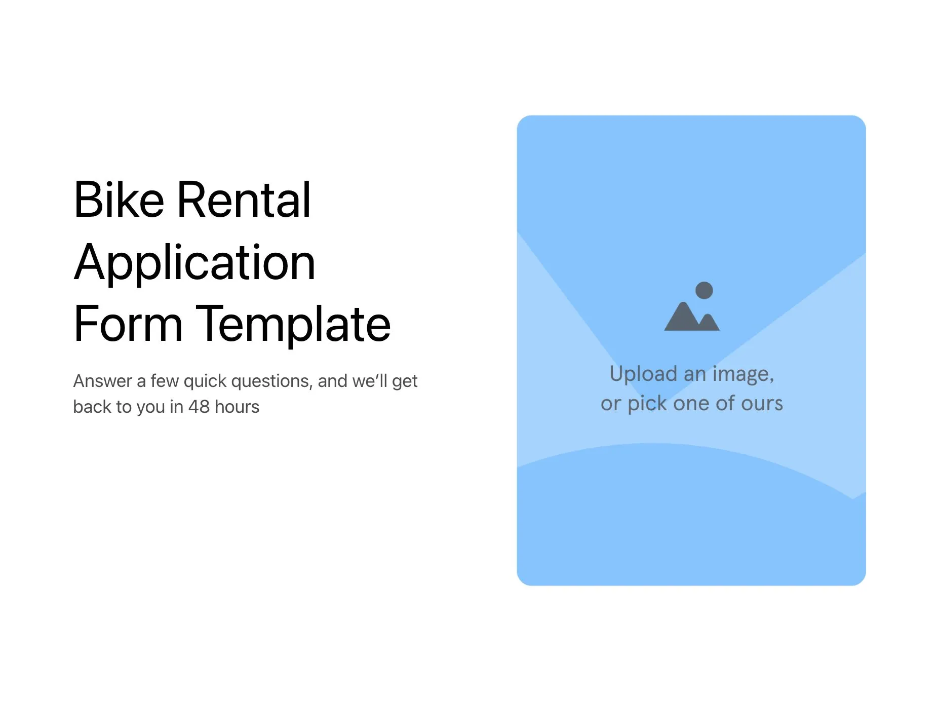 Bike Rental Application Form Template