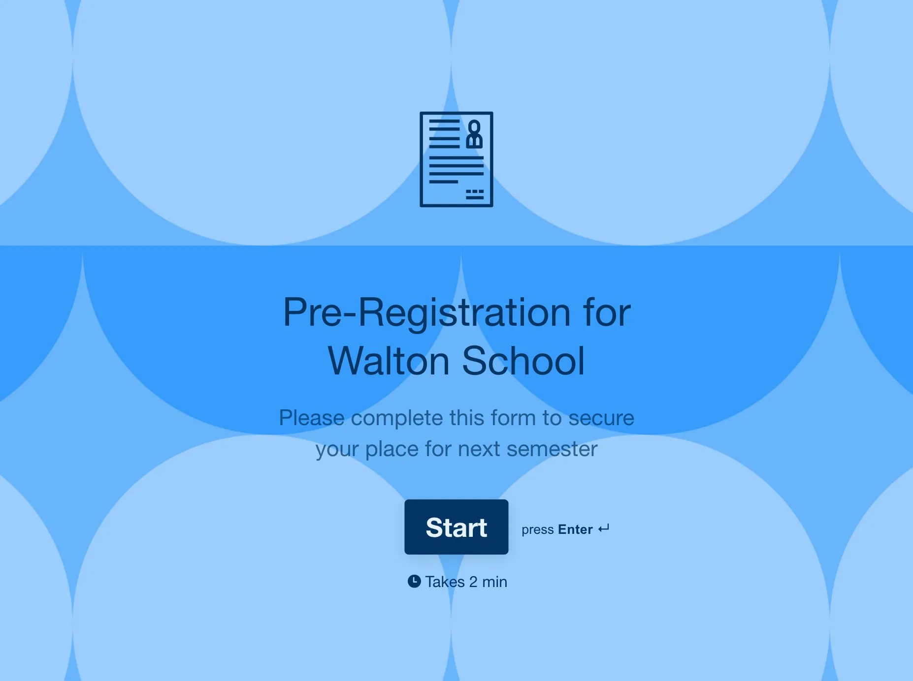Student Pre-Registration Form Template