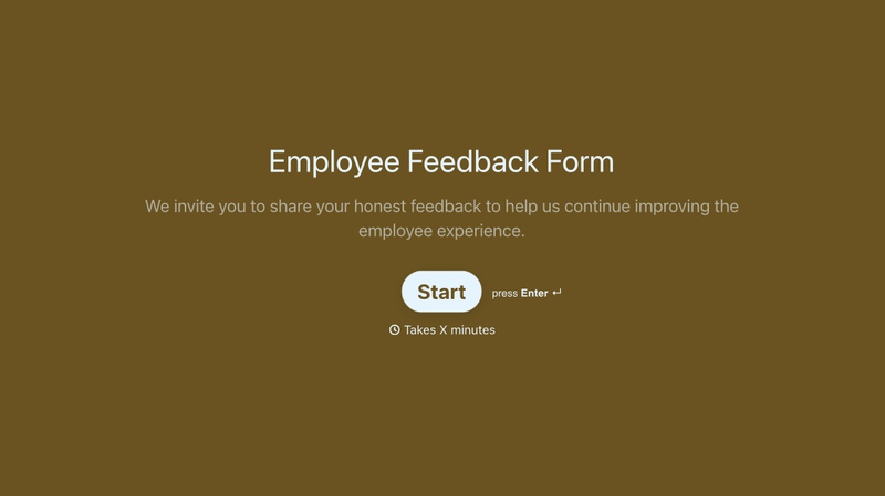 Employment Engagement Survey Form Template