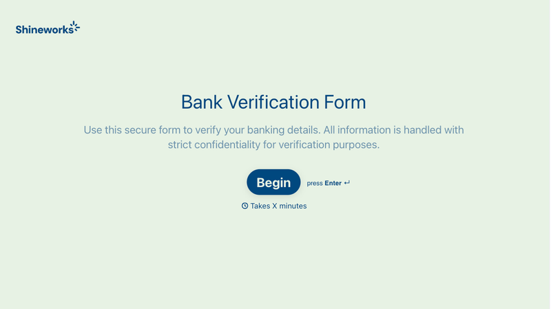 Bank Verification Form Template