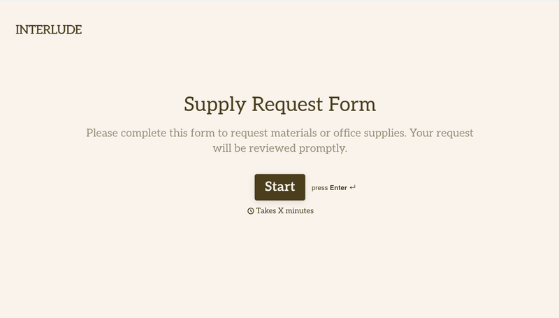 Tool Request Form Template