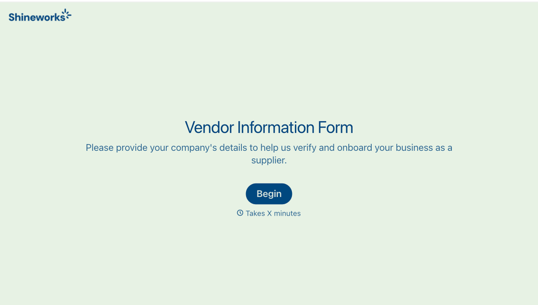 Vendor Information Form Template