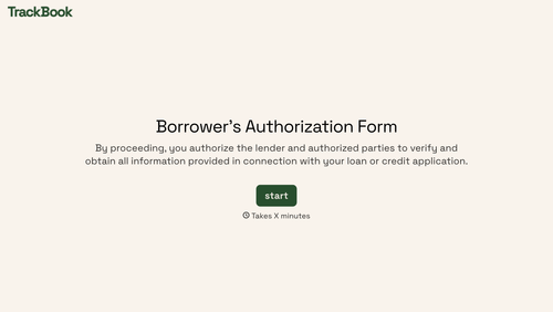 Borrower's Authorization Form Template