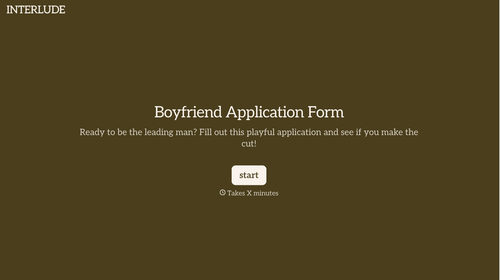 Boyfriend Application Form Template