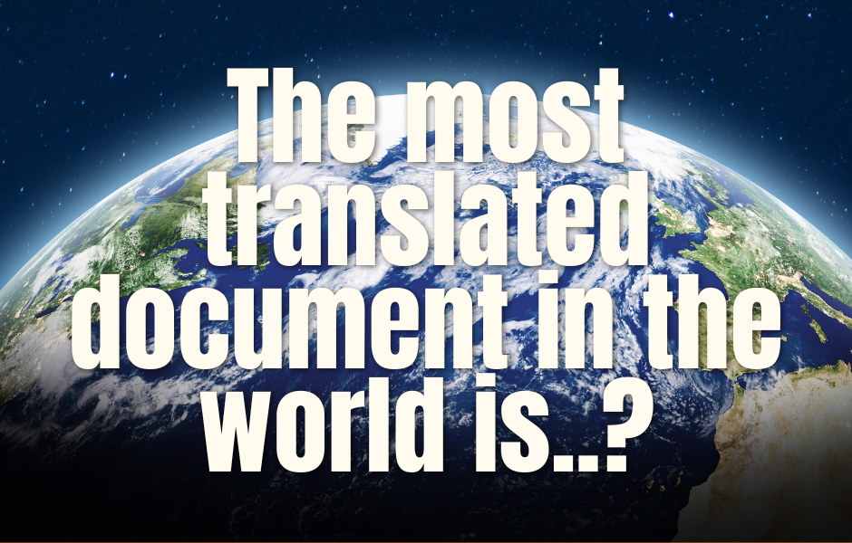 The most translated document in the world is..? | Michael Heppell
