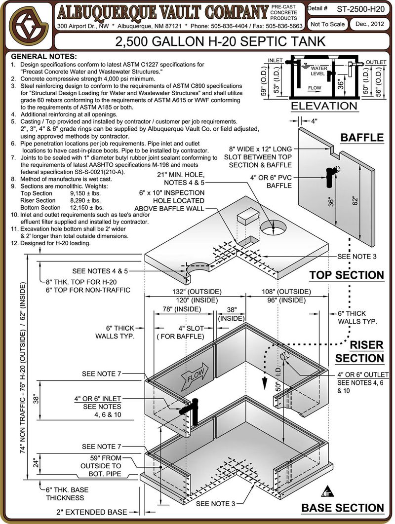 Cut Sheets | Albuquerque Vault Company