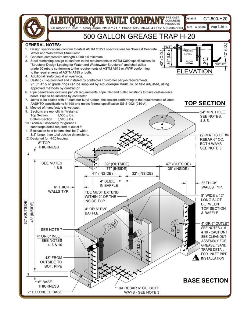 Cut Sheets | Albuquerque Vault Company