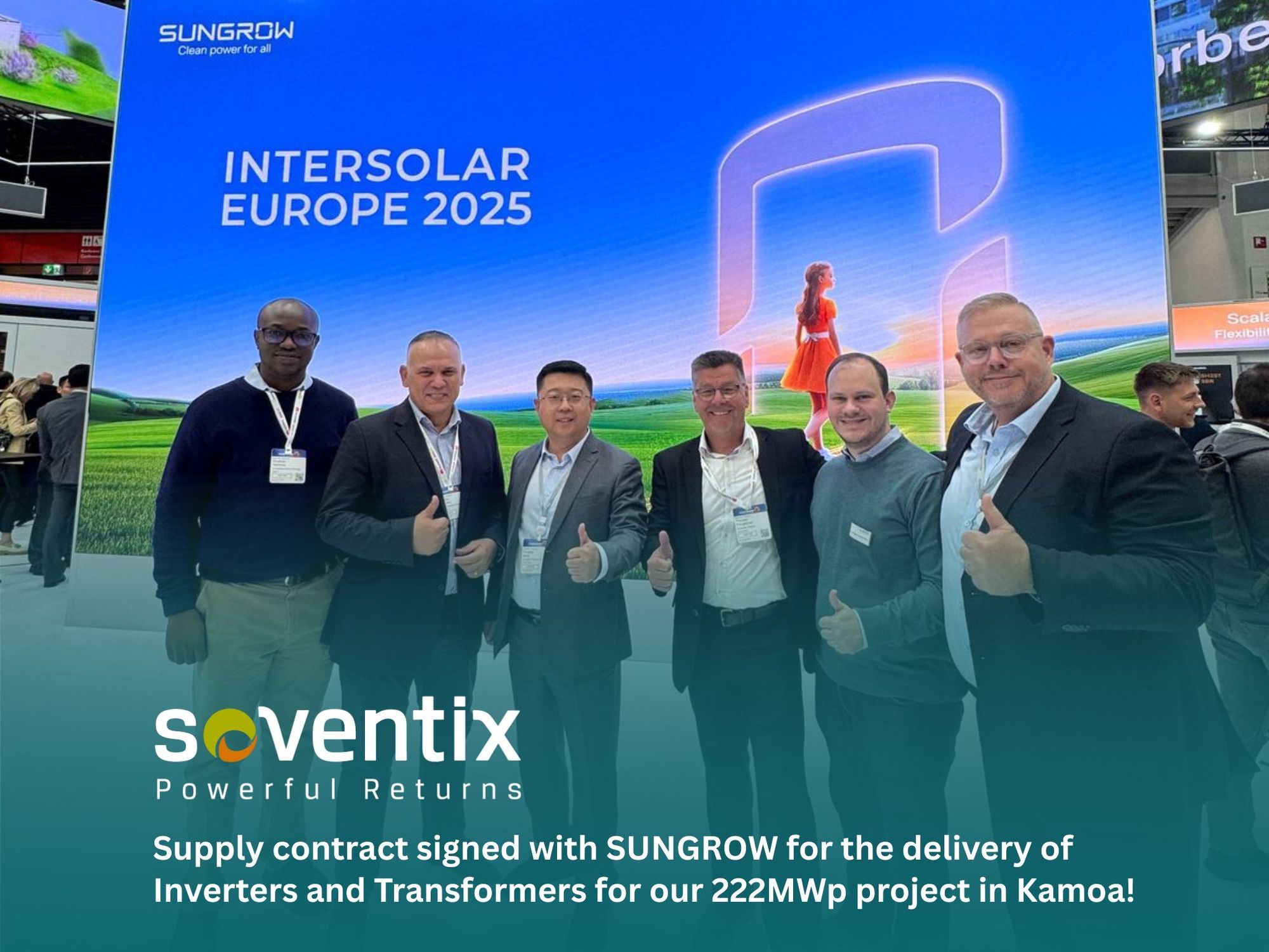 Soventix GmbH & SUNGROW Partner on 222MWp Kamoa Renewable Energy Project