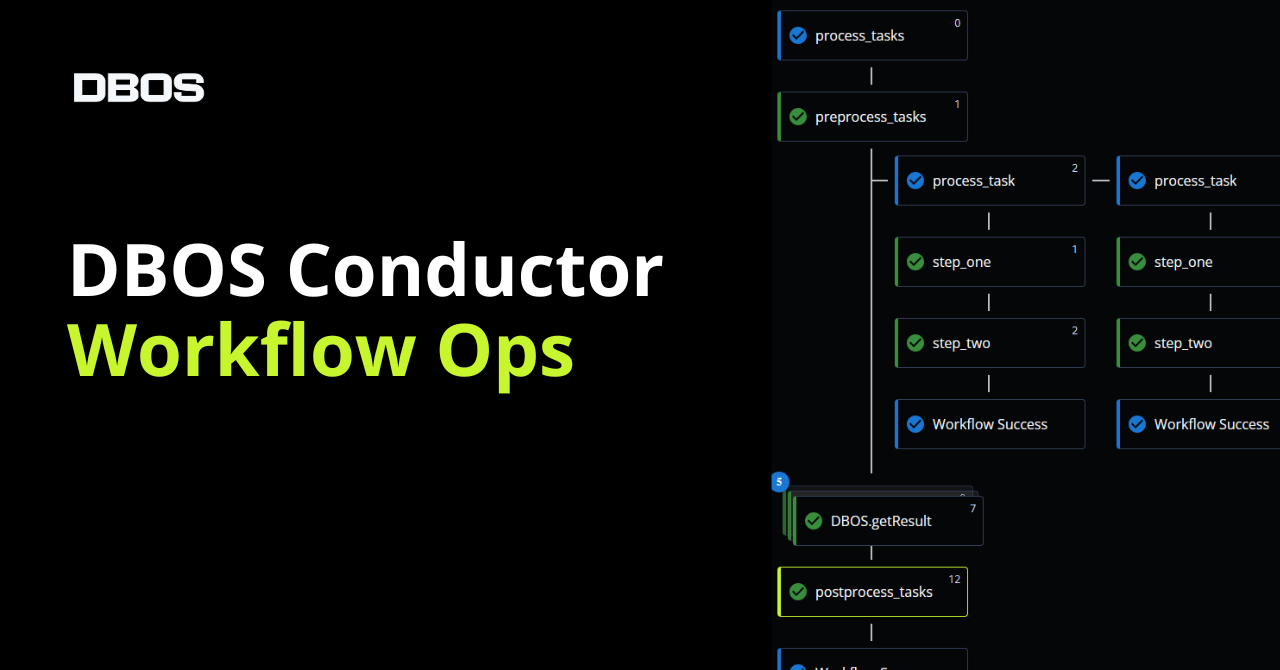 DBOS Conductor - Workflow Ops Control Center