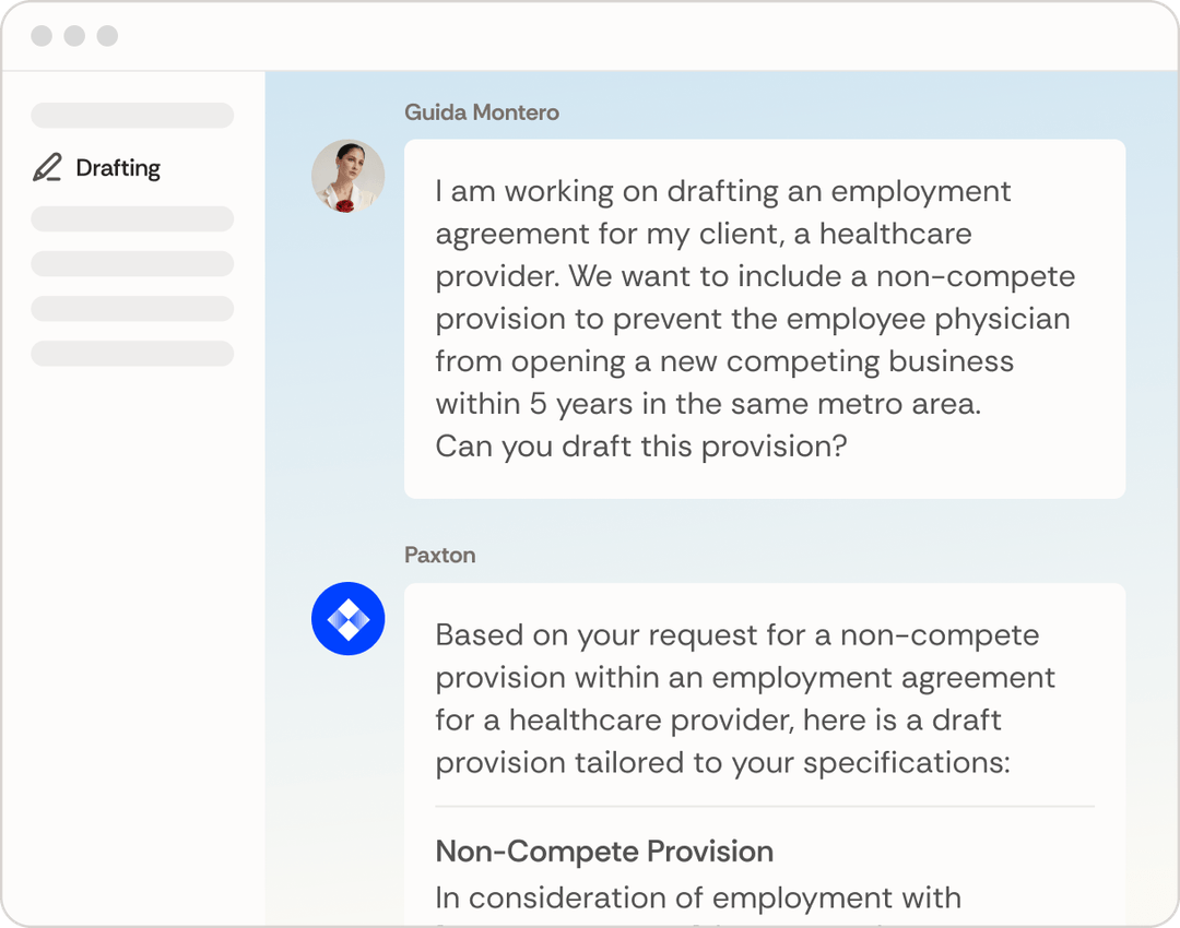 Document Drafting - Legal document drafting with AI | PAXTON