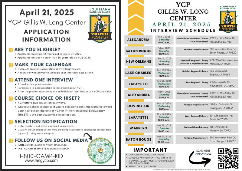 Louisiana National Guard Youth Challenge Program | Empowering Youth for ...