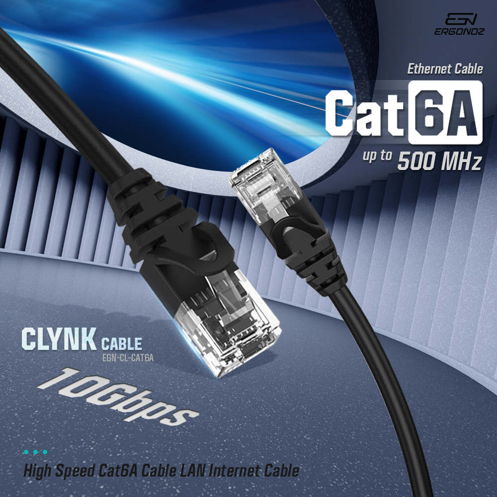ERGONOZ High Speed Cat6A Cable LAN 2M | Ergonoz