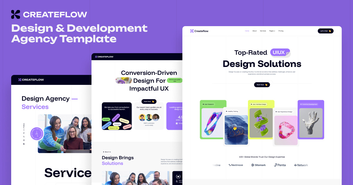 Services - CreateFlow - Webflow HTML website template