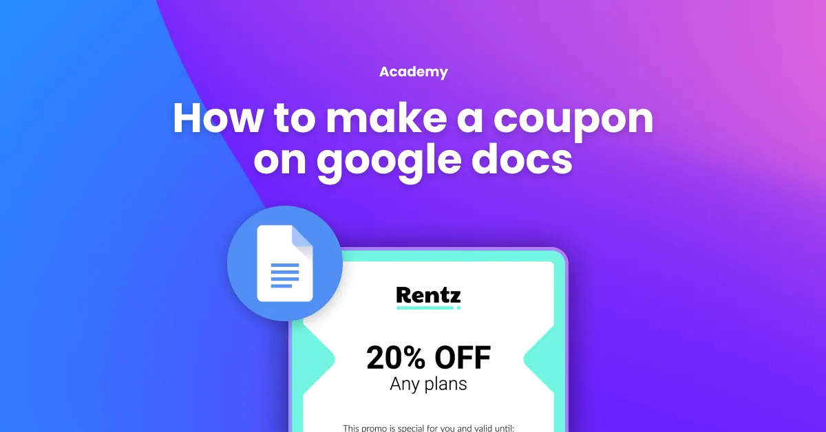 How to make a coupon on google docs?
