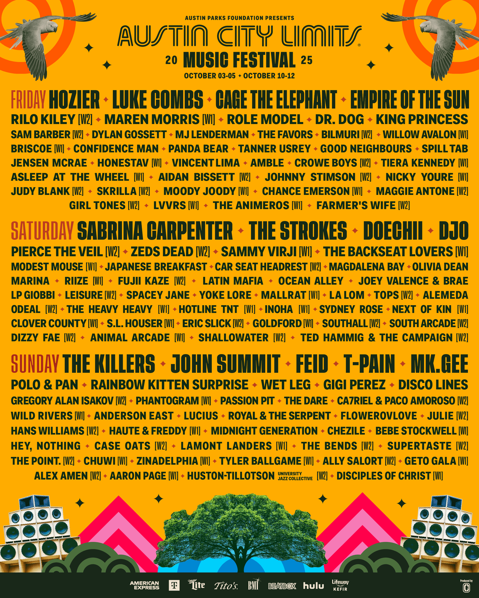 Lineup | Austin City Limits Music Festival