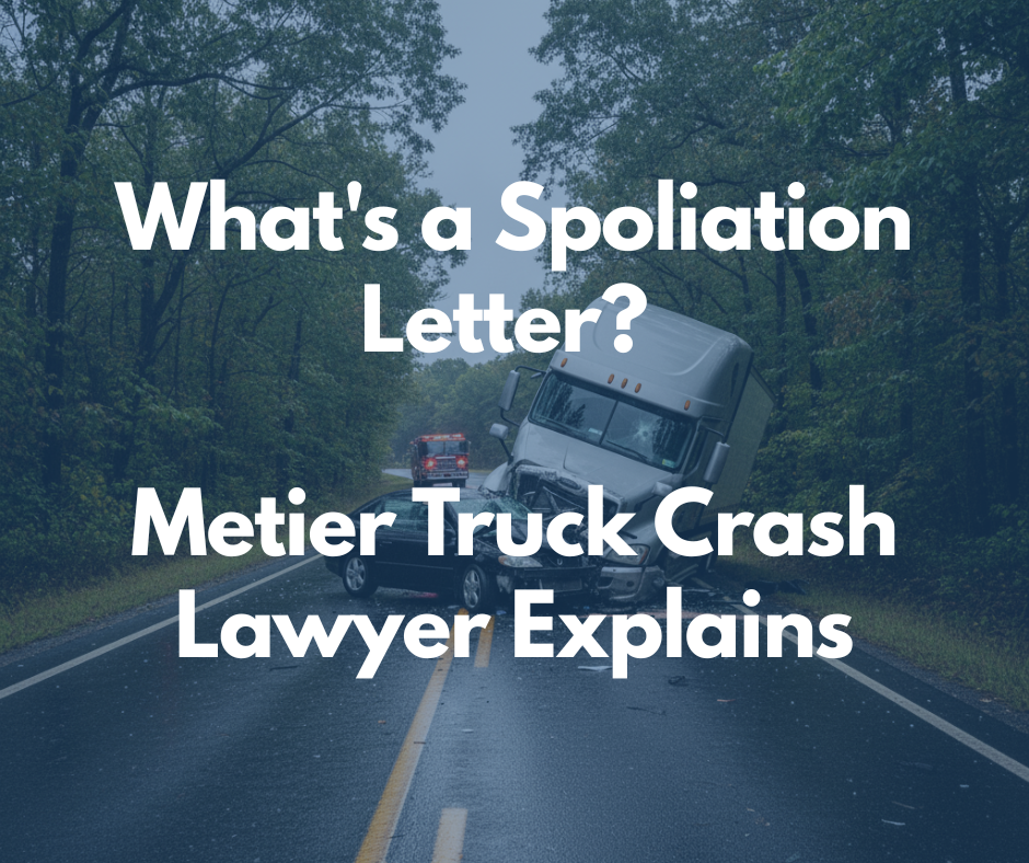 Spoliation Letter for Truck Accidents | Metier Law Firm