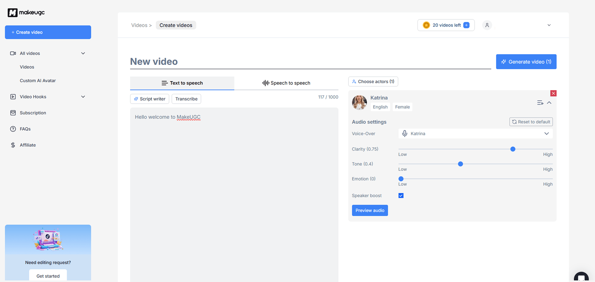 MakeUGC | #1 Platform to Create AI UGC