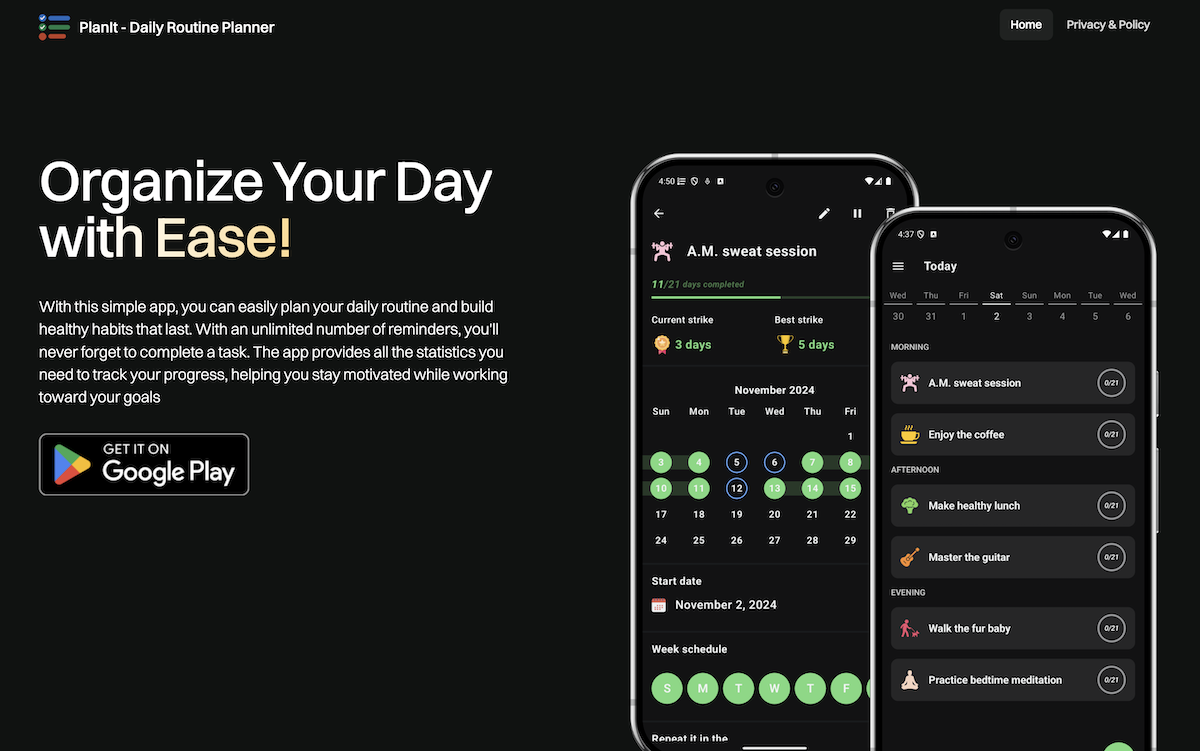 Planit - Daily Routine Planner