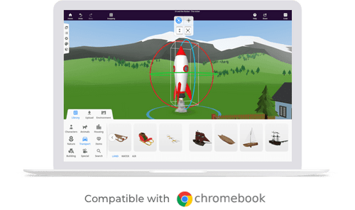 Delightex for kid-friendly 3D creation and coding