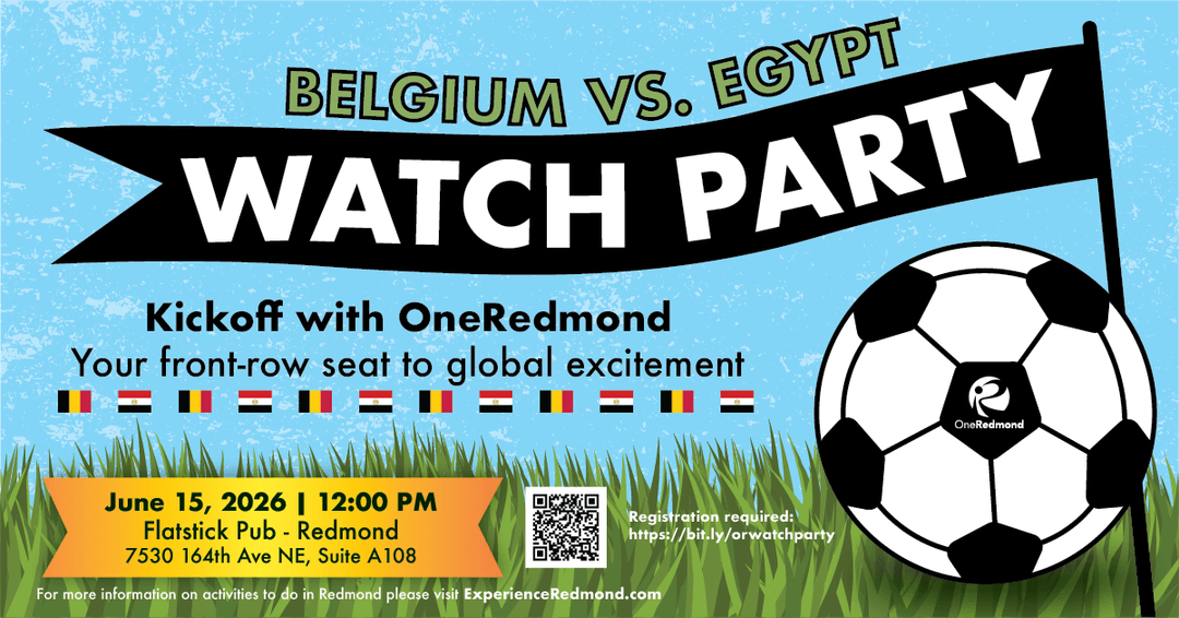 Belgium vs. Egypt Watch Party in Redmond | Seattle FIFA World Cup 2026