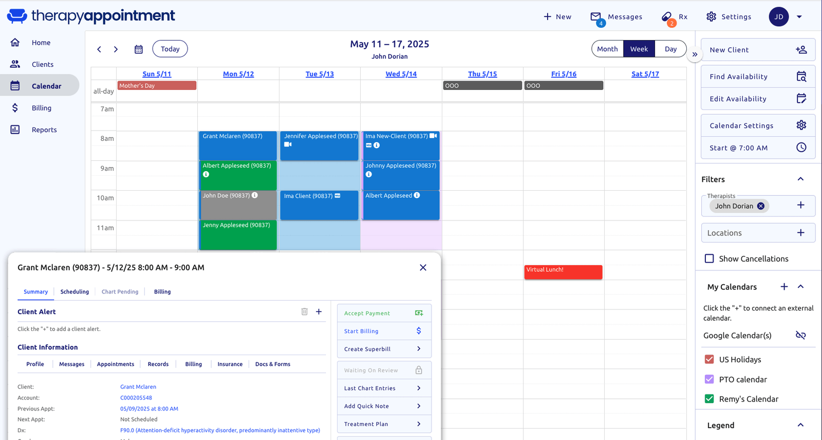 Scheduling & Reminders | TherapyAppointment